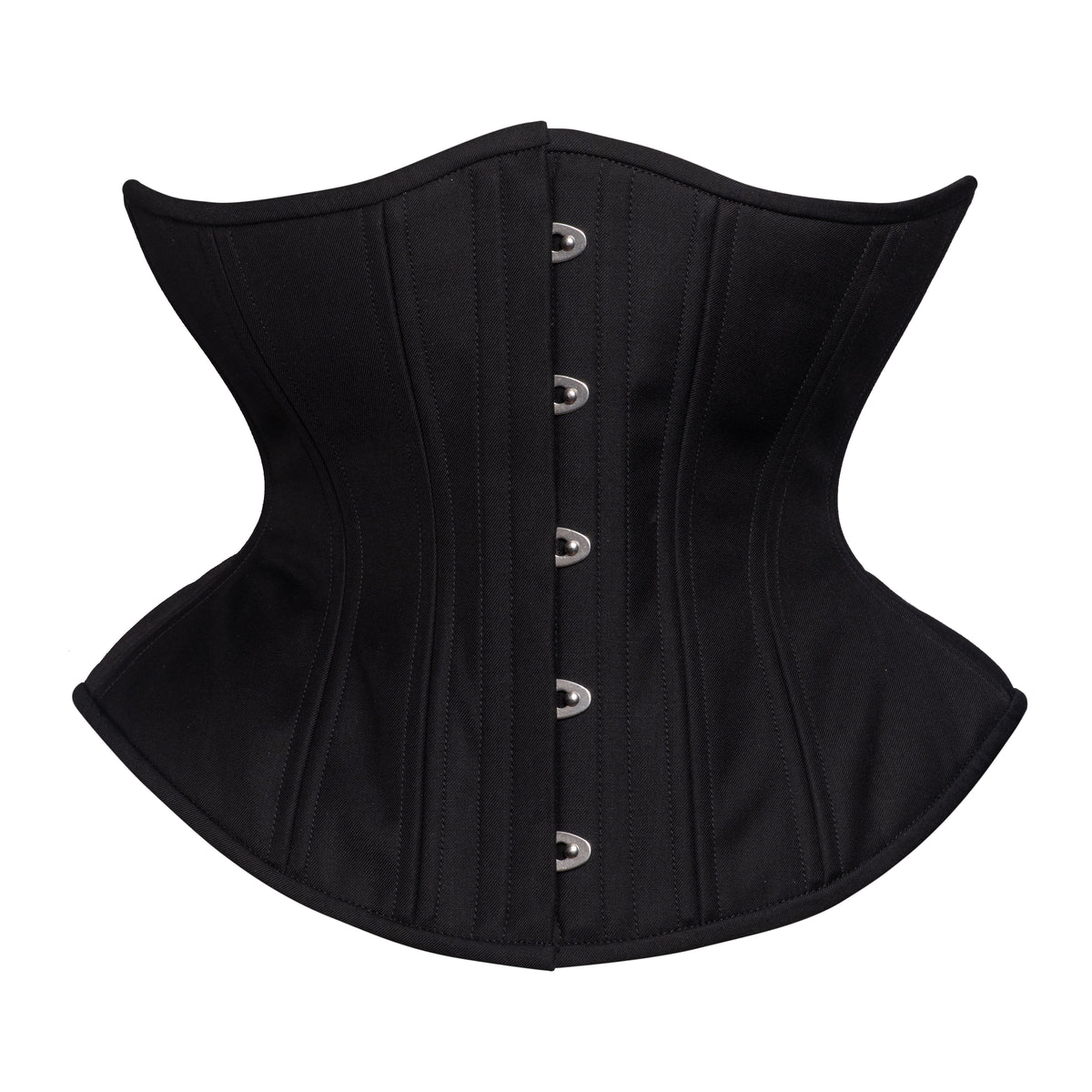 Black Cashmere Corset | Conical Rib Hourglass | Steel Boned | Timeless ...