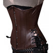 Brown Leather Corset, Slim Silhouette, Long – Timeless Trends